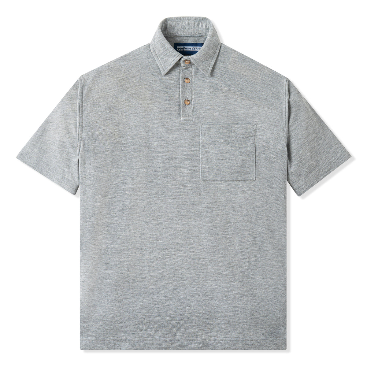 Kemeja Polo Tenue De Attire Parisian Polo Short Sleeve Grey 8319