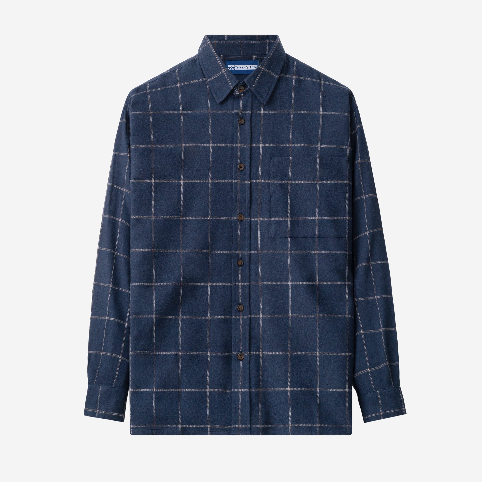 Kemeja Flanel Tenue de Attire - College Days Flannel Long Sleeve - Navy ...