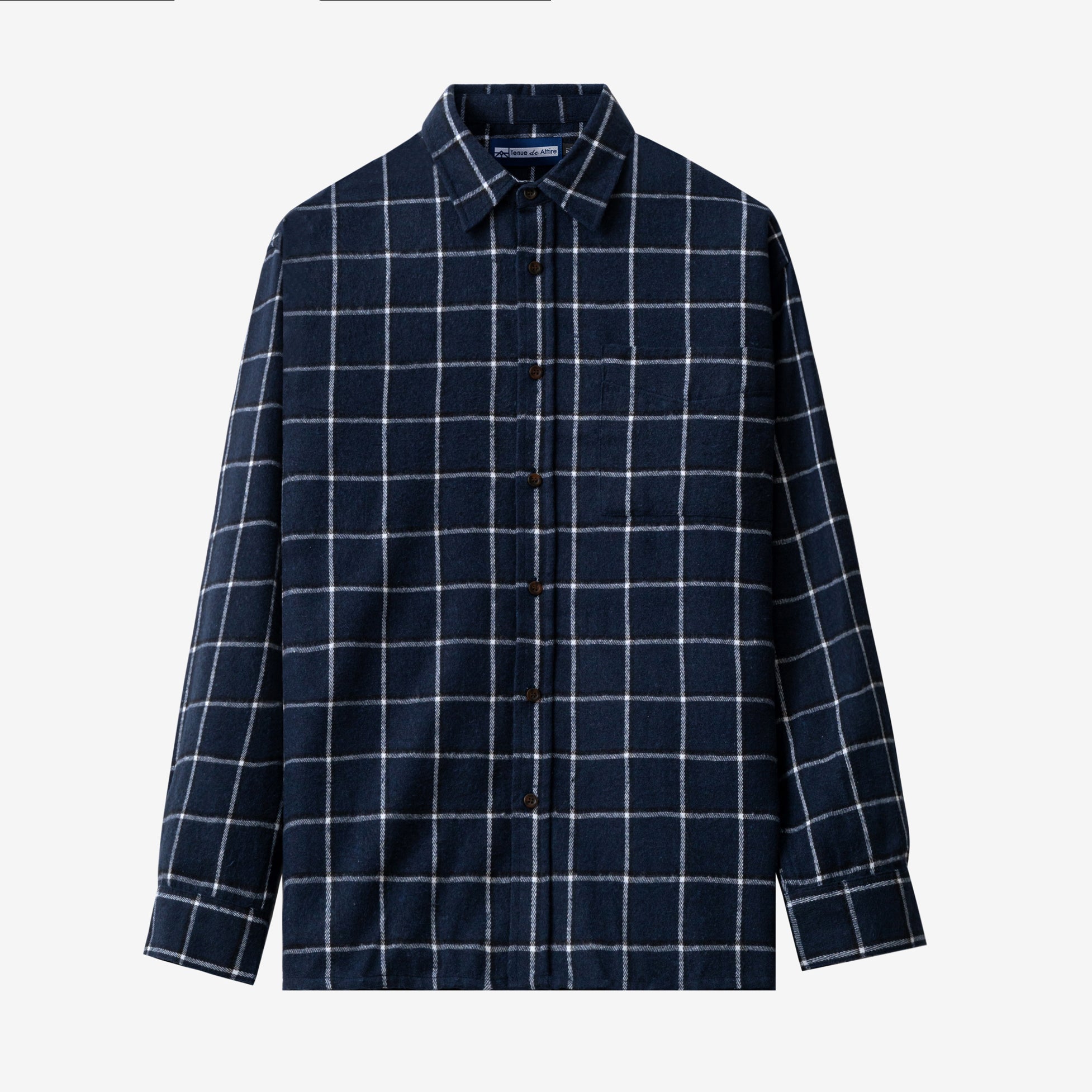 Kemeja Flanel Tenue de Attire - College Days Flannel Long Sleeve - Navy ...