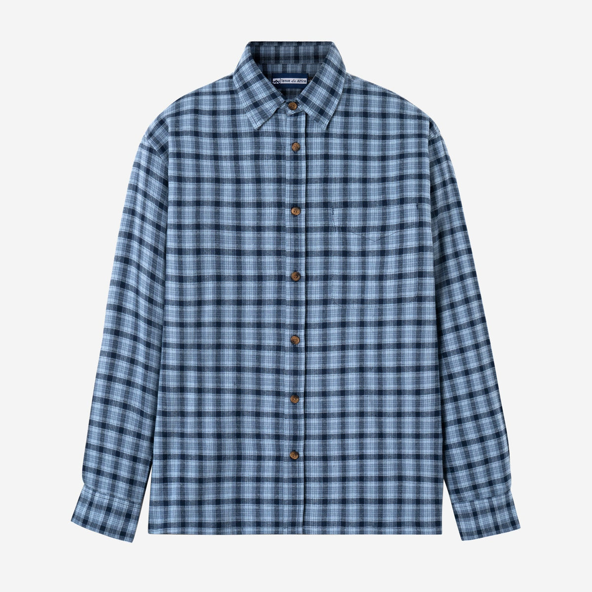 Kemeja Flannel Tenue de Attire - Day to Day Flannel - Pale Blue